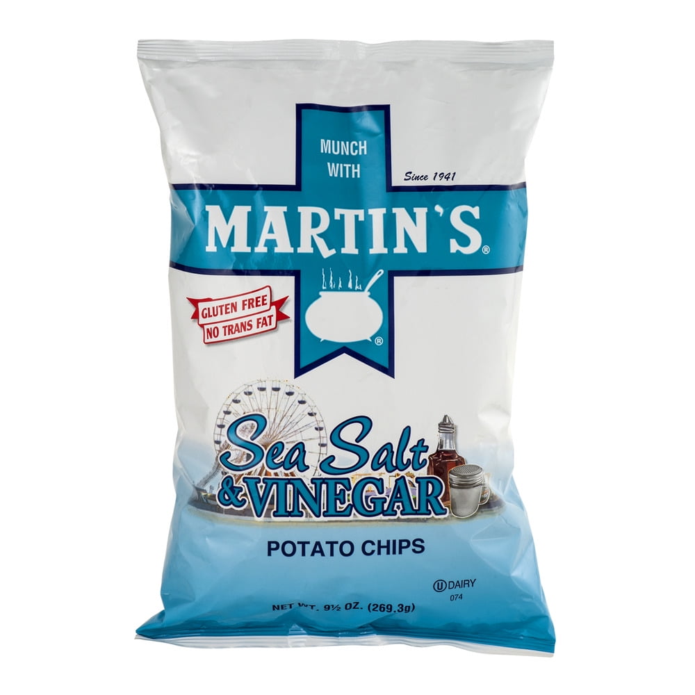 Martin's Potato Chips Sea Salt & Vinegar, 9.5 oz - Walmart.com