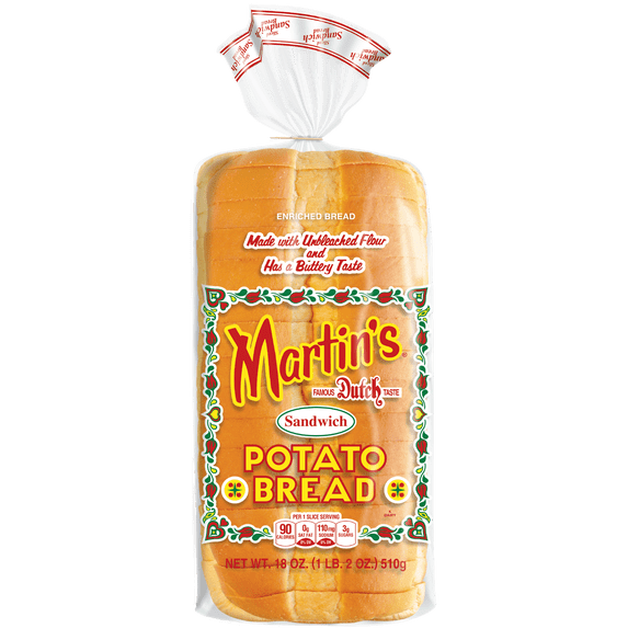 Martin's Sandwich Potato Bread Loaf, 18 Ounces, Sliced(Pack of 2 ...