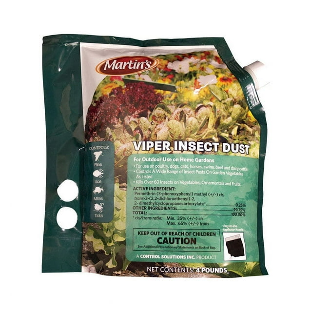Martin's Viper Outdoor Insect Dust - 4 lb Pouch for Garden, Livestock ...