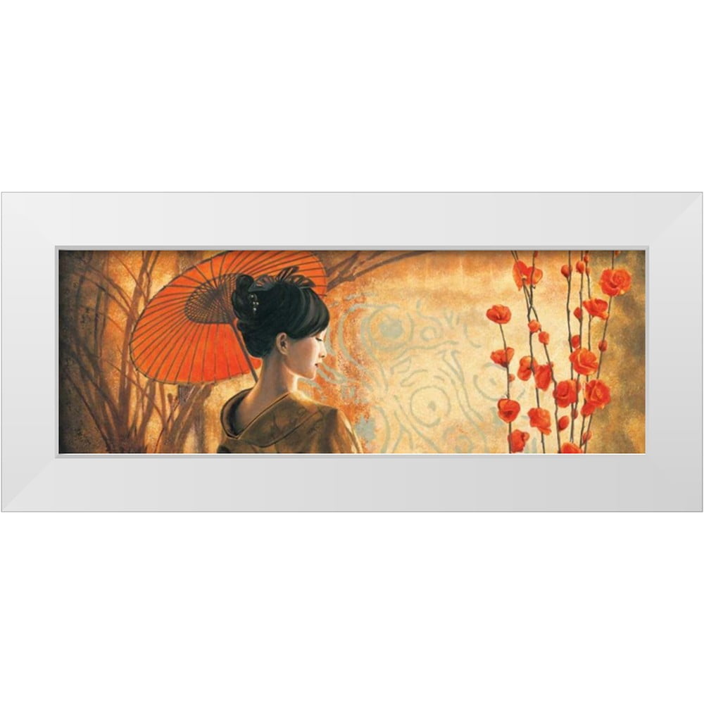 Martinay, Nicole 32x14 White Modern Wood Framed Museum Art Print Titled ...