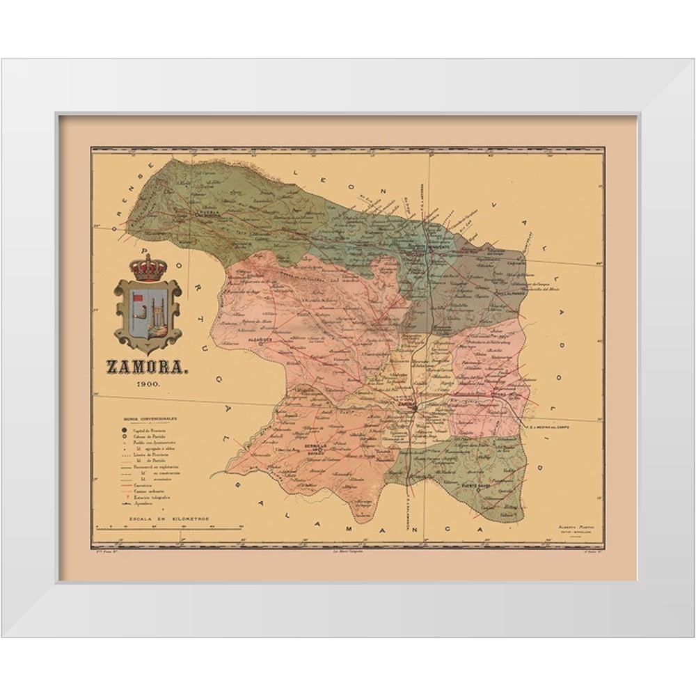 Martine 14x12 White Modern Wood Framed Museum Art Print Titled - Zamora ...