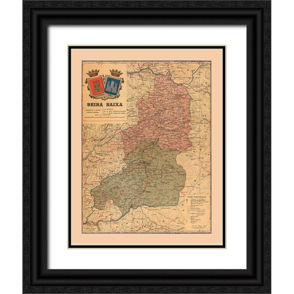 Martine 19x24 Black Ornate Wood Framed with Double Matting Museum Art ...