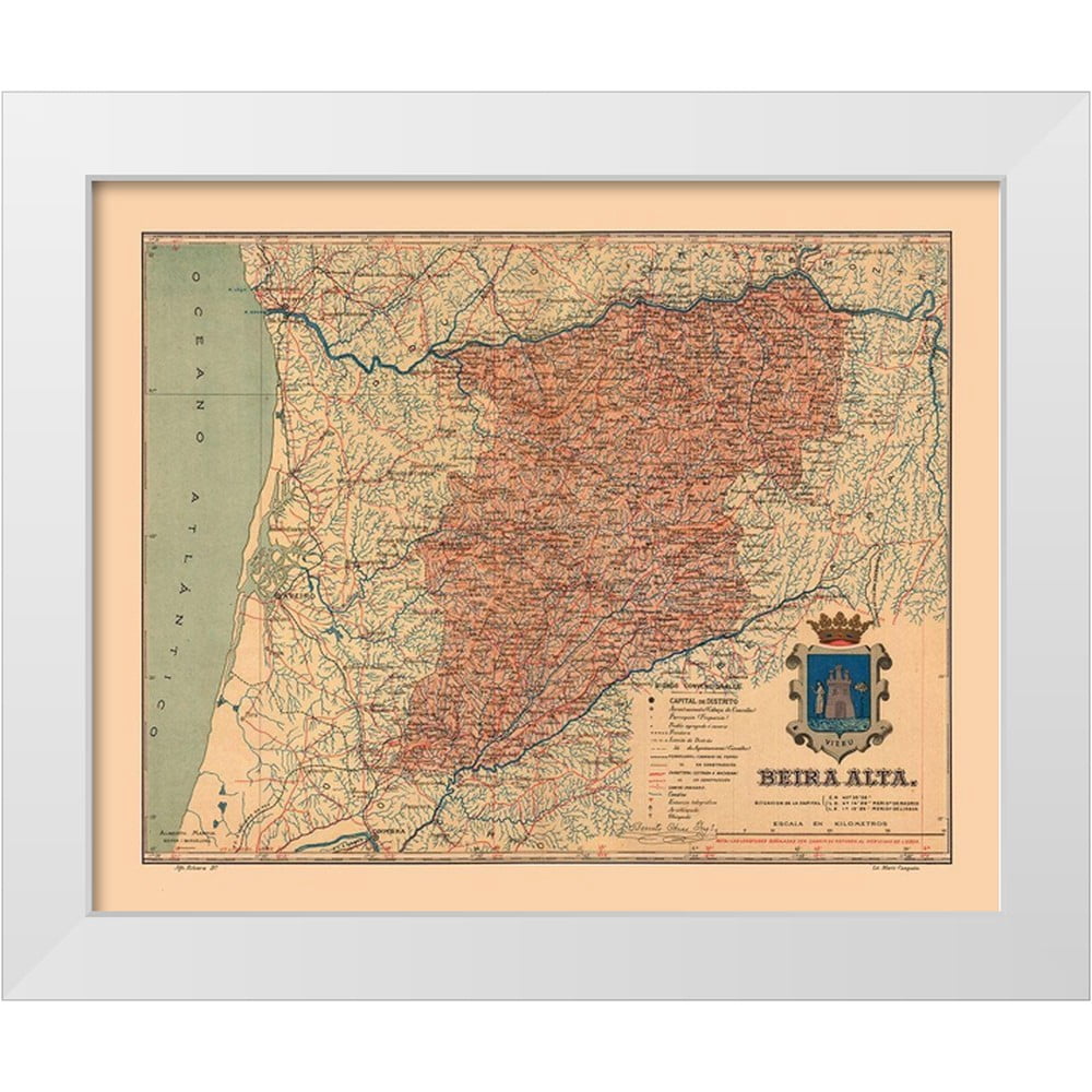 Martine 24x20 White Modern Wood Framed Museum Art Print Titled - Europe ...
