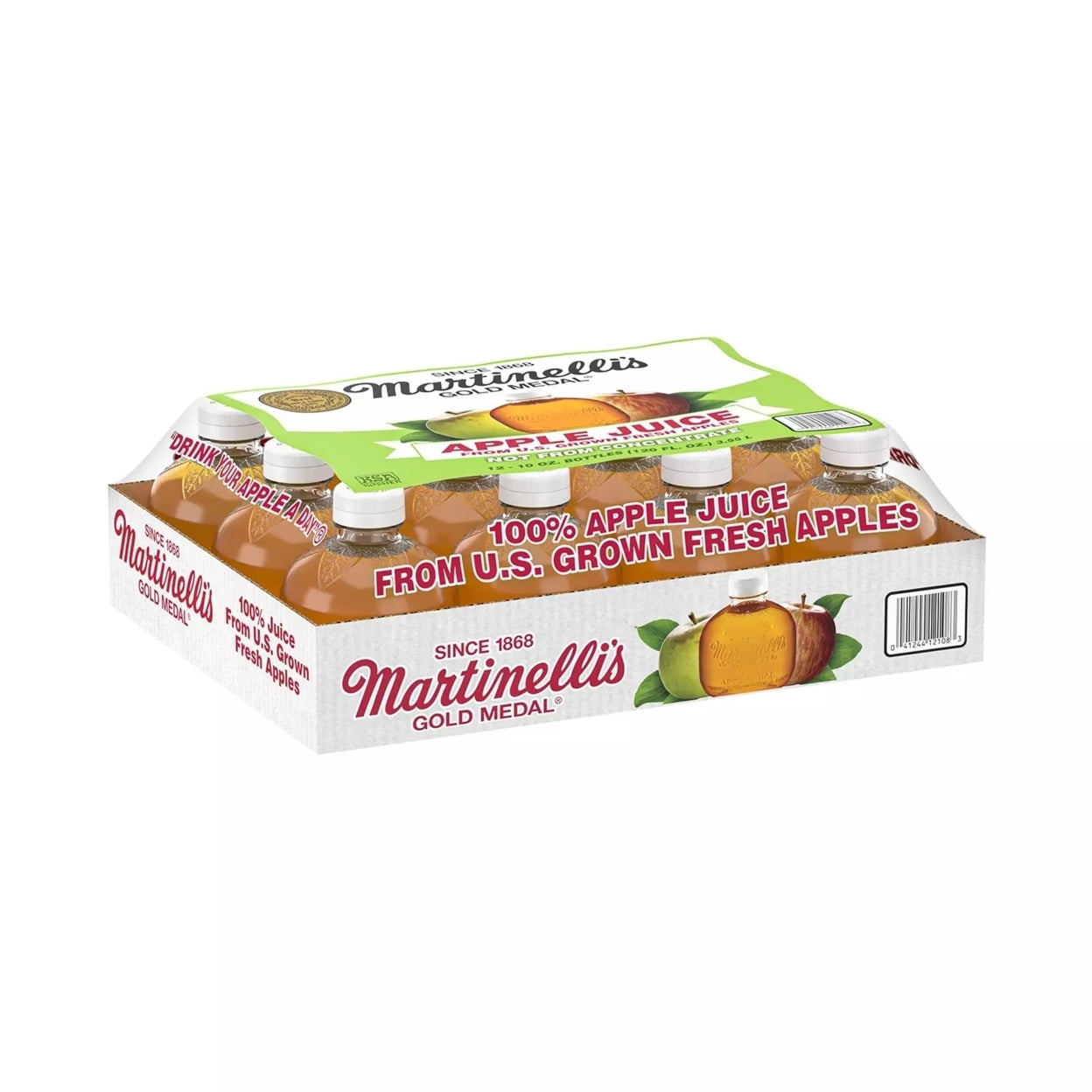 Martinelli's Apple Juice, 10 Fluid Ounce Glass Bottles, Cold-Pressed ...
