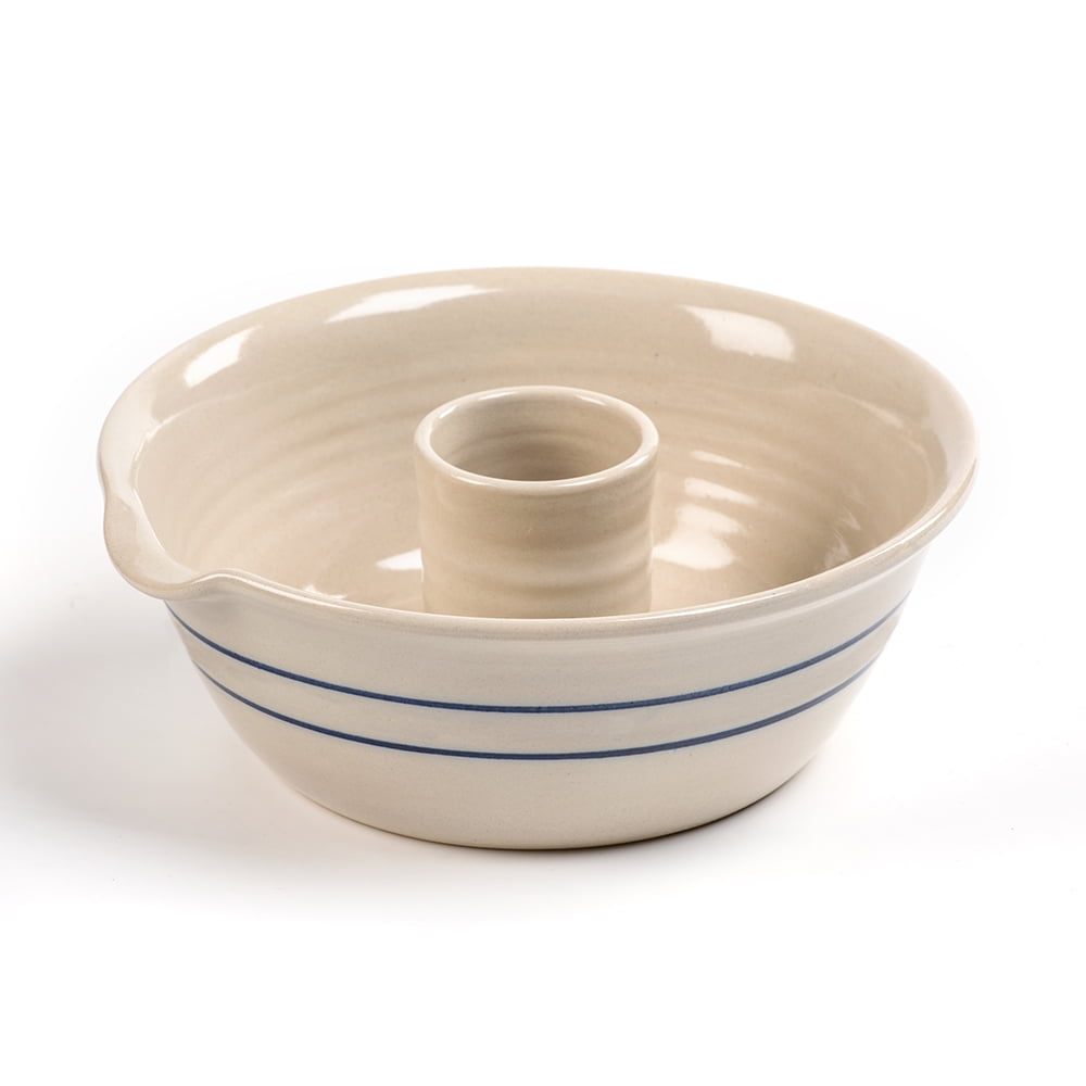 Martinez Pottery Hand Made Heritage Blue Stripe Stoneware Chicken ...