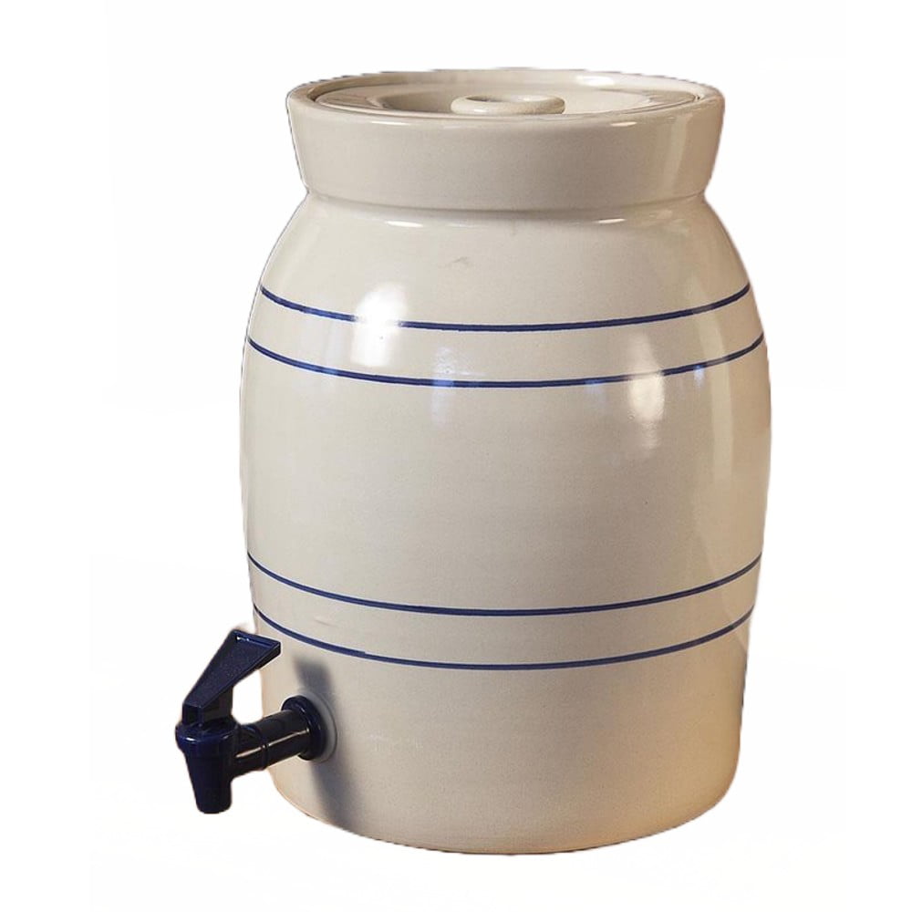 Martinez Pottery Heritage Blue Stripe Stoneware Water Cooler and ...