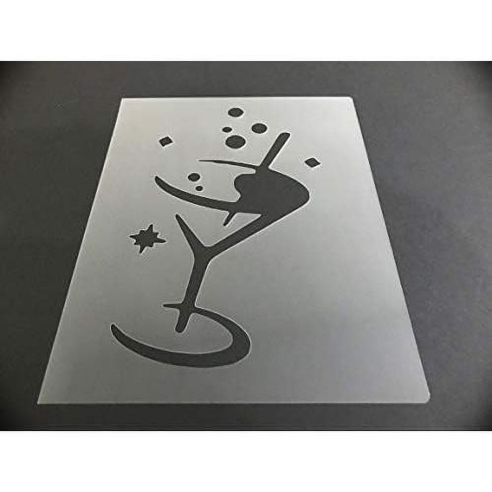 Martini #1 Reusable Sturdy Stencil Drs, Bar, Wedding, Bachelorette 8" X ...