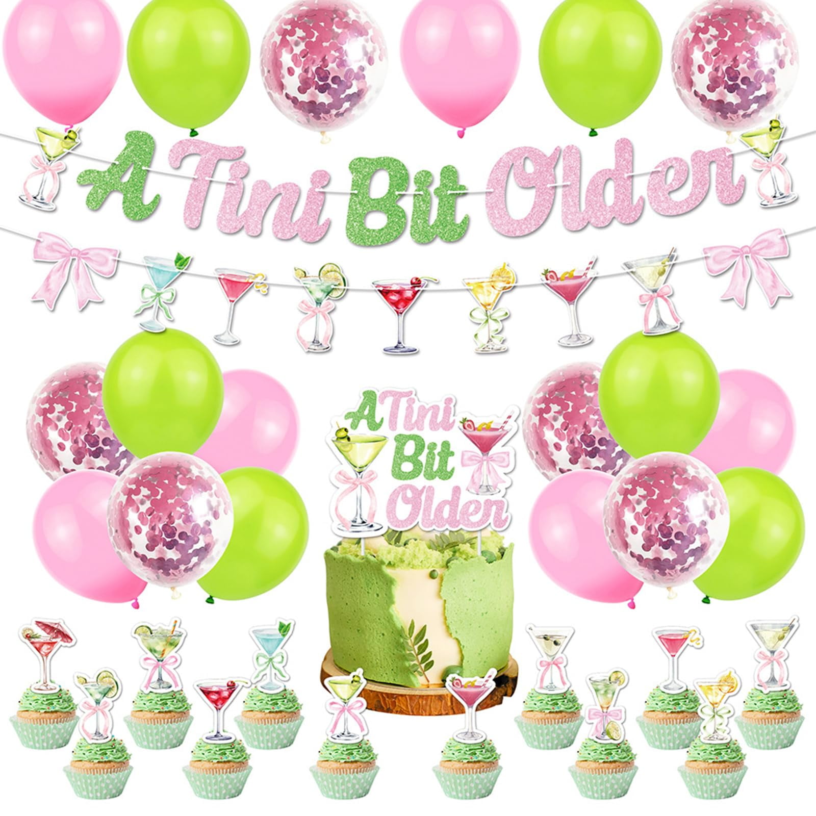 Martini Bow Birthday Decorations,A Tiny Bit ZLK1 Older Party Bow Party ...