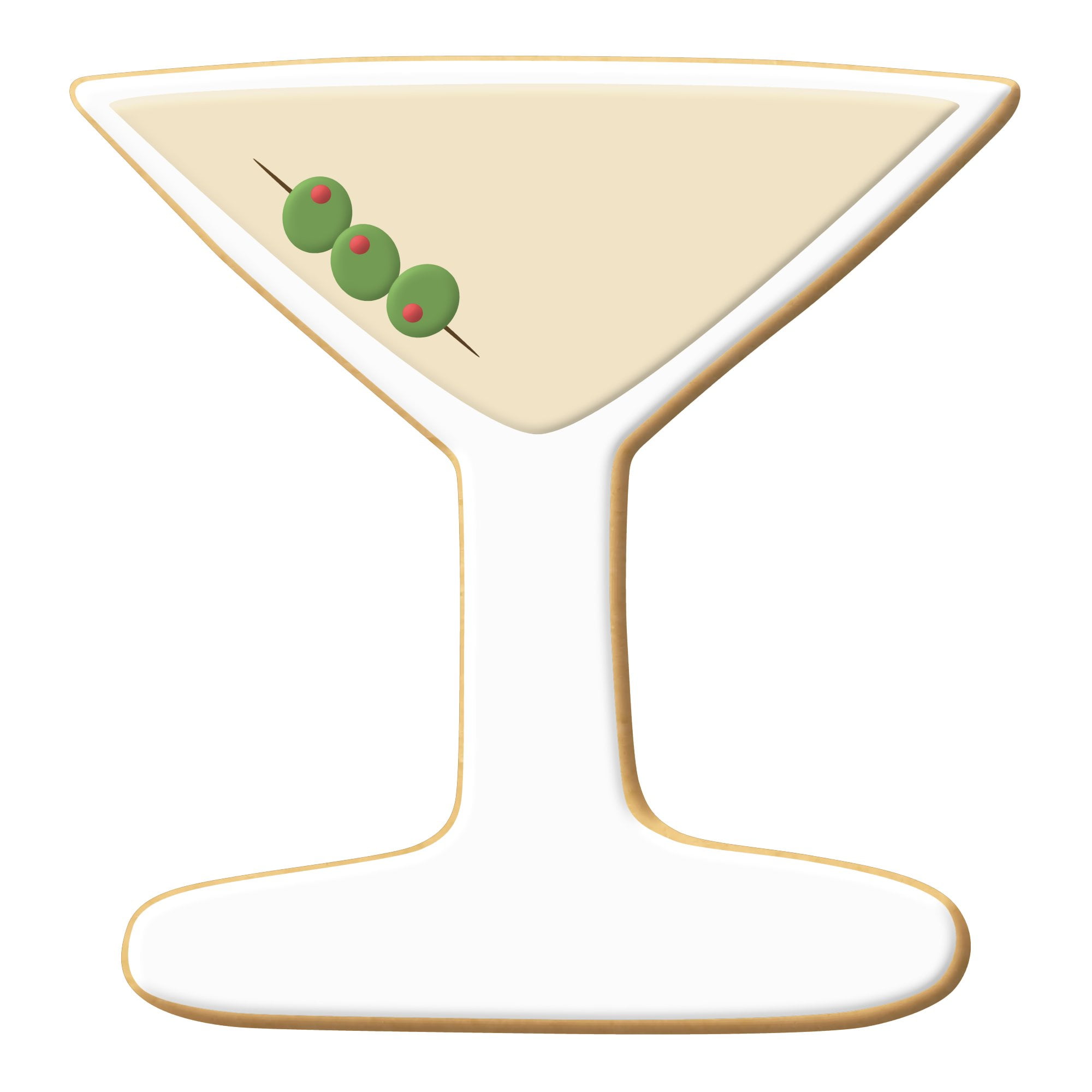 Martini Glass Cookie Cutter 4.25 in - Foose Cookie Cutters - US Tin ...