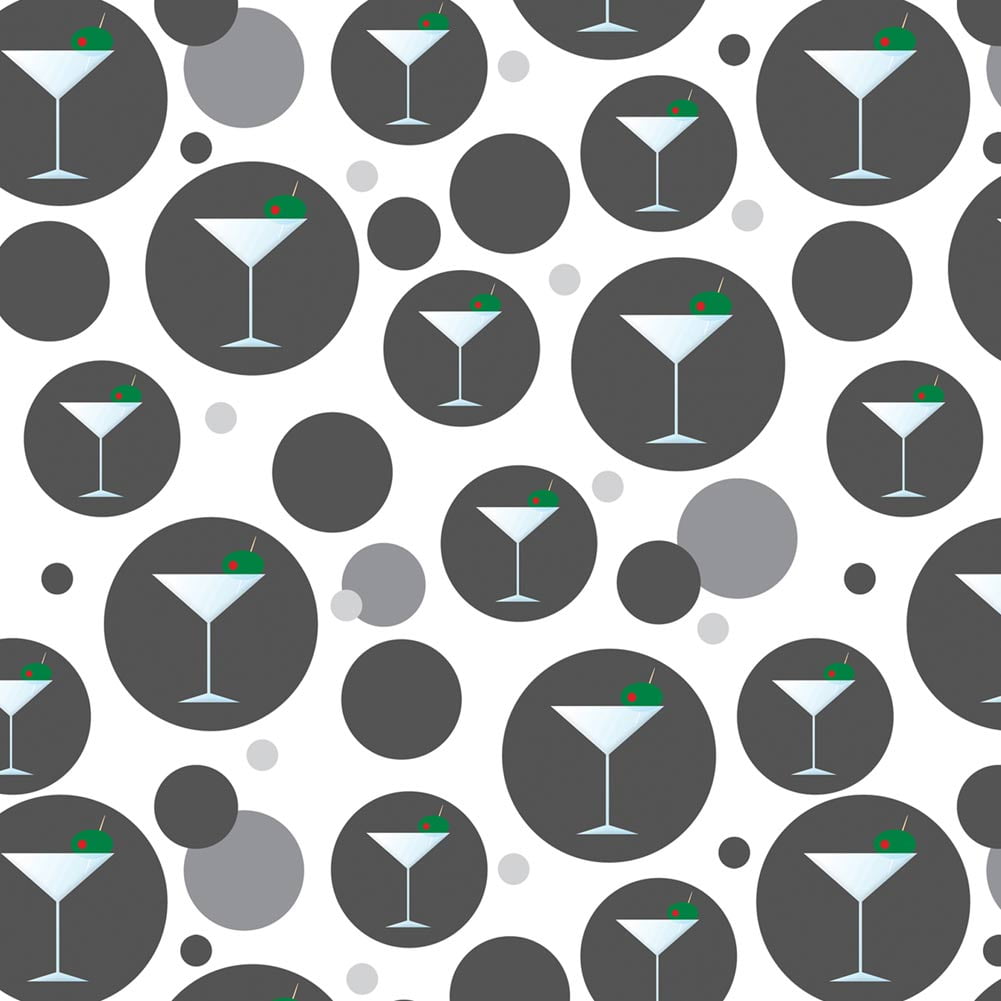Martini Glass Olive Premium Gift Wrap Wrapping Paper Roll Pattern ...