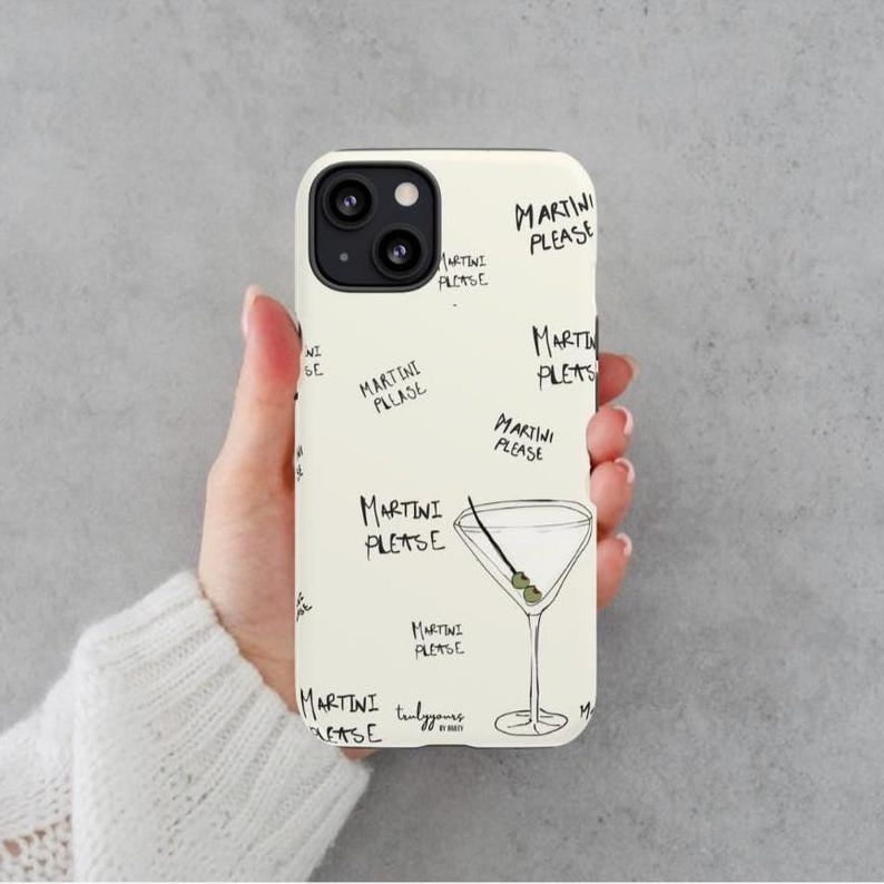 Martini Please Phone Case – Minimal Cocktail Aesthetic for iPhone 11 to ...