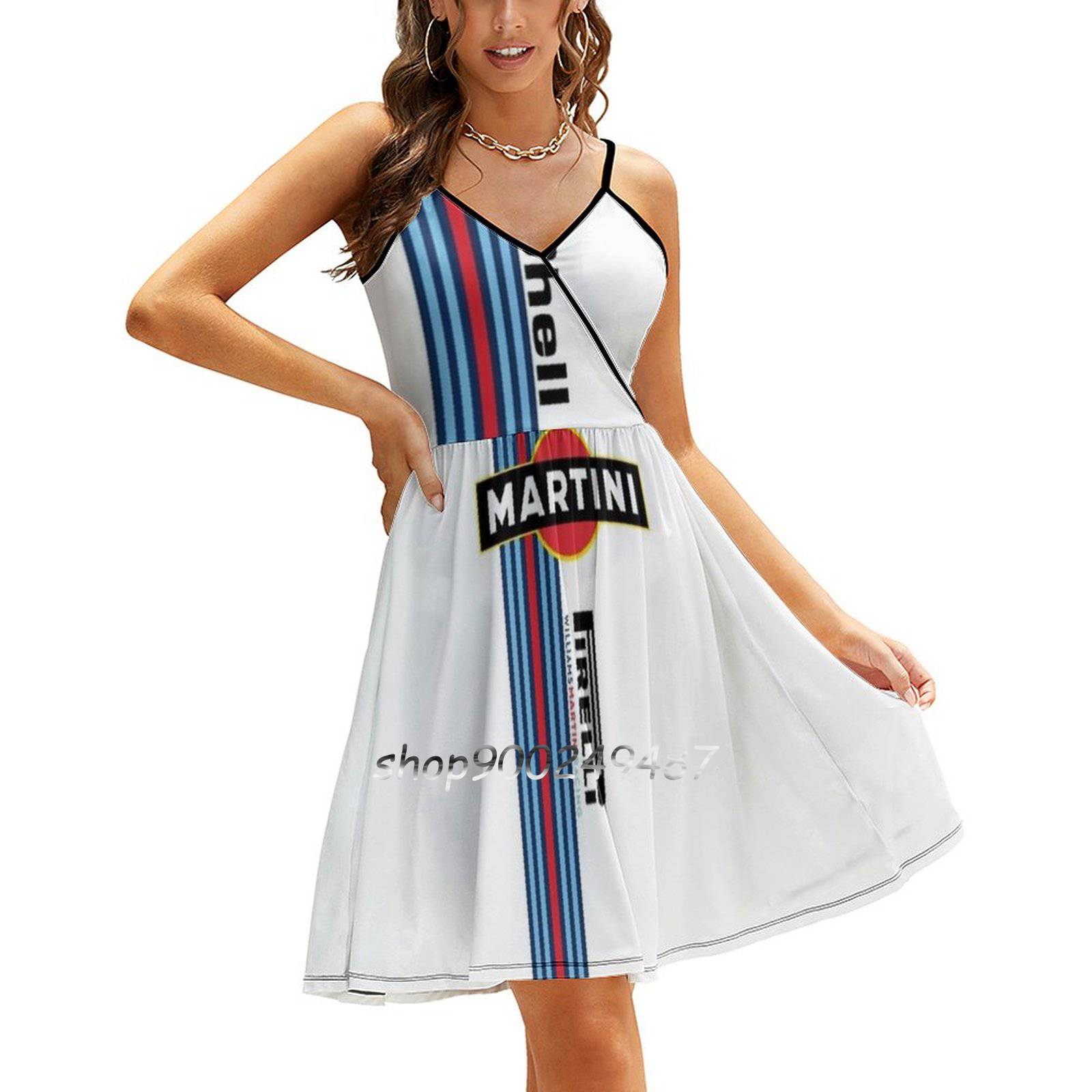 Martini Racing Sweetheart Knot Flared Dress Fashion Design Large Size ...