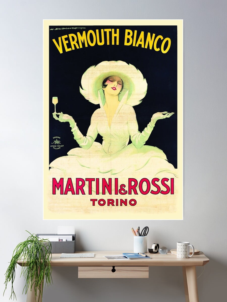 Martini & Rossi Poster Wall Art, Modern Wall Decor For Living Room ...
