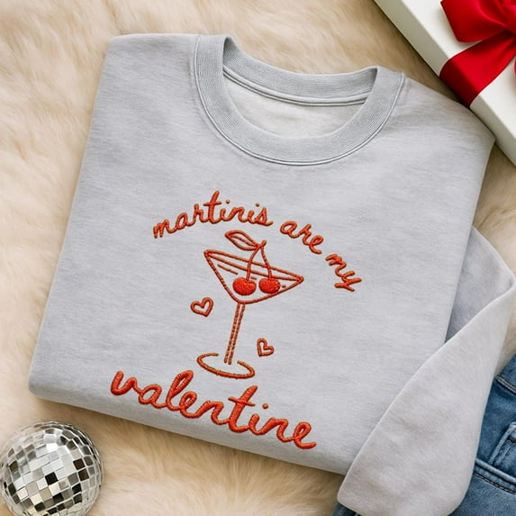 Martini Valentine Embroidery , Retro Preppy Valentine Machine ...