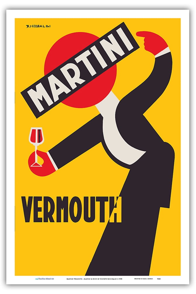 Martini Vermouth Liquor - Martini & Rossi - Vintage Advertising Poster ...