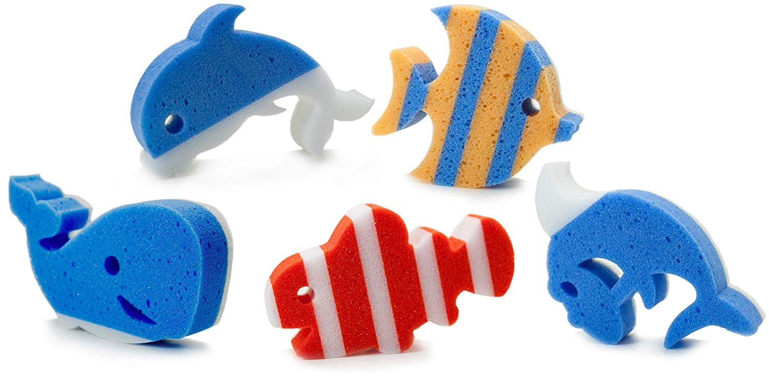 MartiniSPA Italian Made 2X Kids Soft Bath & Shower Sponge - Fun Marine ...