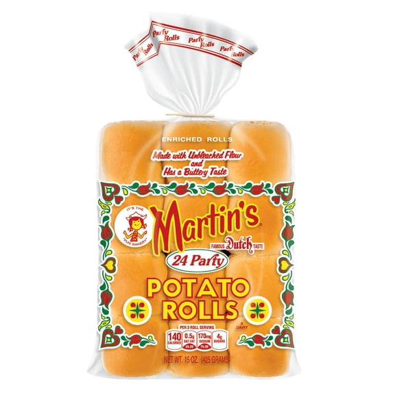 Martin's, Party Potato Rolls, No. 3 Pack, Soft Yeast Dinner Rolls ...