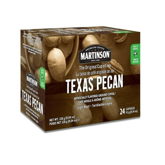 Martinson Single Serve Coffee Capsules, Texas Pecan, Compatible with Keurig K-Cup Brewers, 24 ...