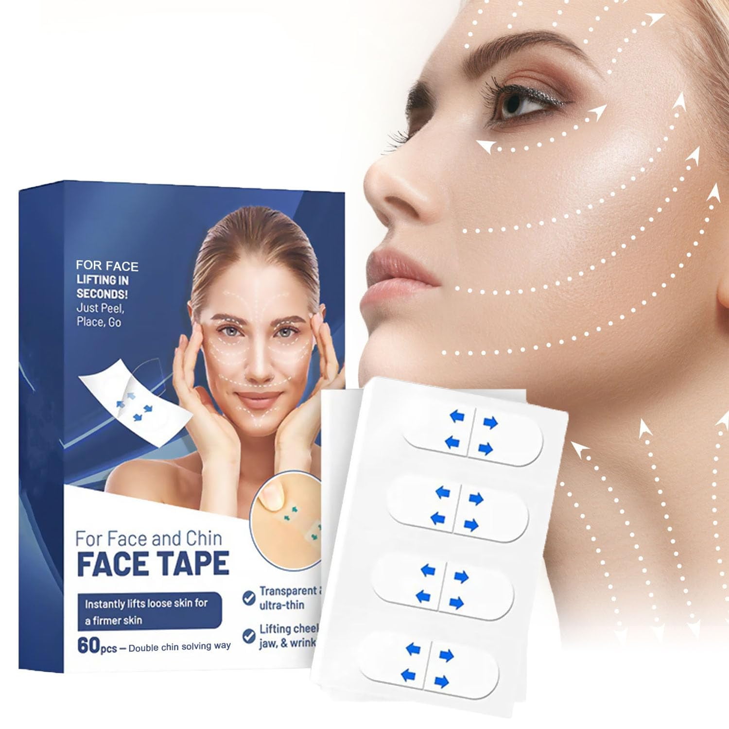 Martko Face Lift Patches, Martko Invisible Face Tape,Facial Invisible ...
