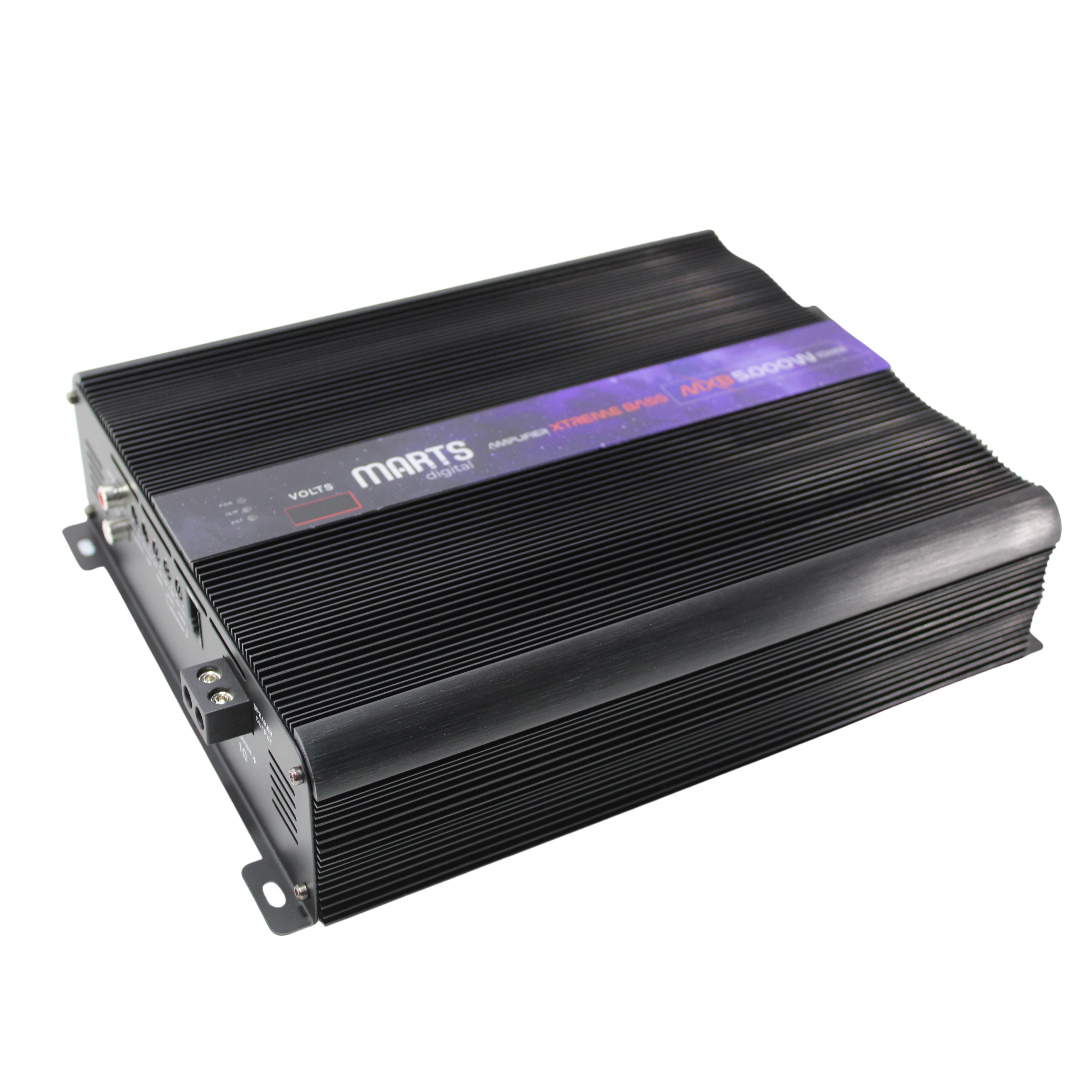 Marts Digital 5000W Monoblock Class D Amplifier 1 Ohm w/ Bass Knob MXB ...