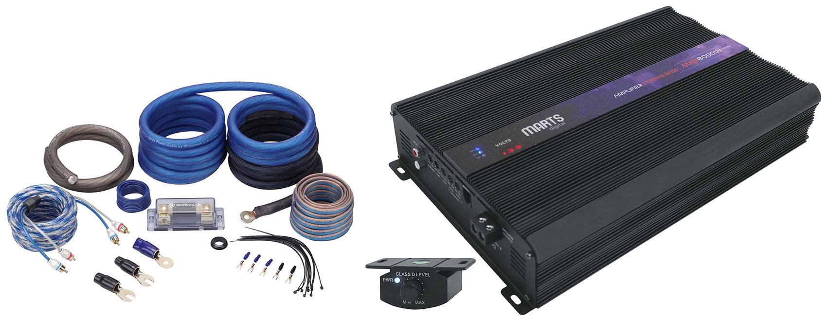 Marts Digital MXB 8000 1 OHM 8000w RMS Mono Car Amplifier+Volt Meter ...