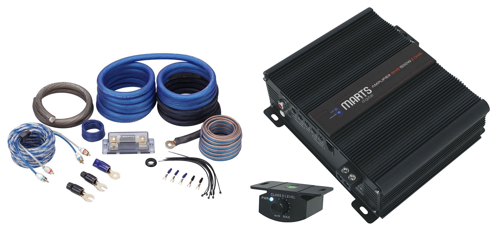 Marts Digital MXD 1500 2 OHM 1500w RMS Mono Car Amplifier+Bass Knob+Amp ...