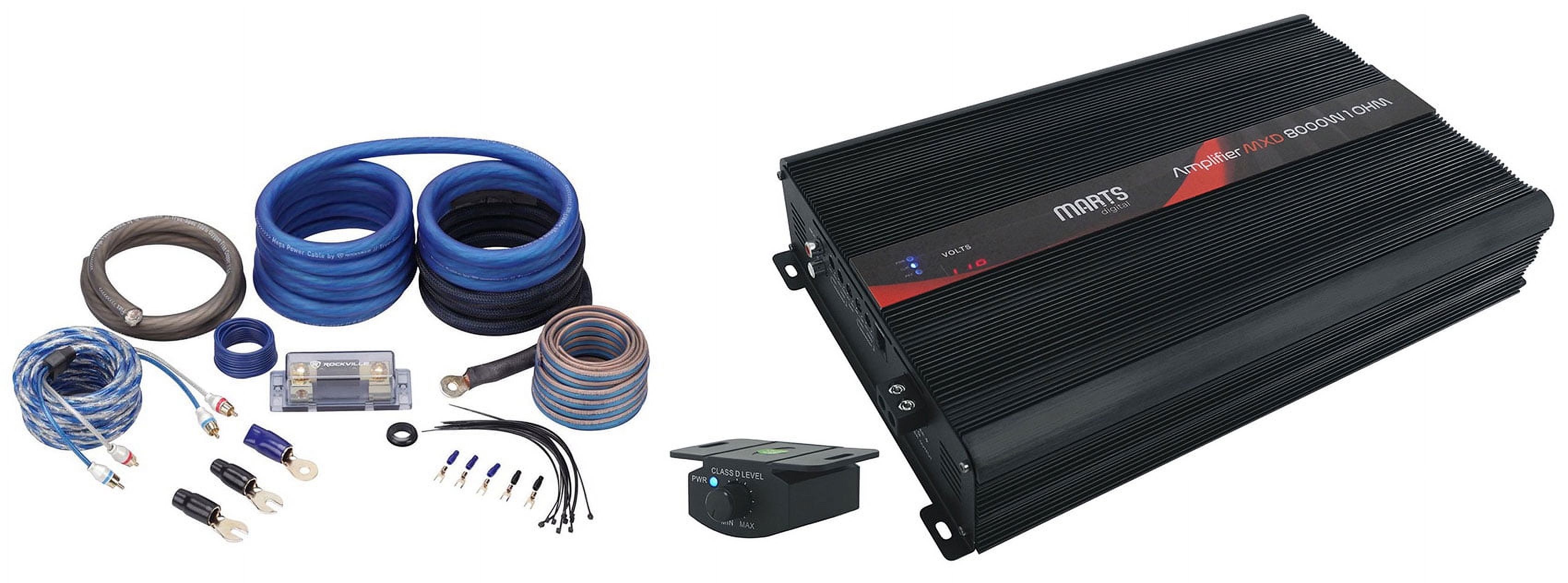 Marts Digital MXD 8000 1 OHM 8000w RMS Mono Car Amplifier+100% OFC Amp ...