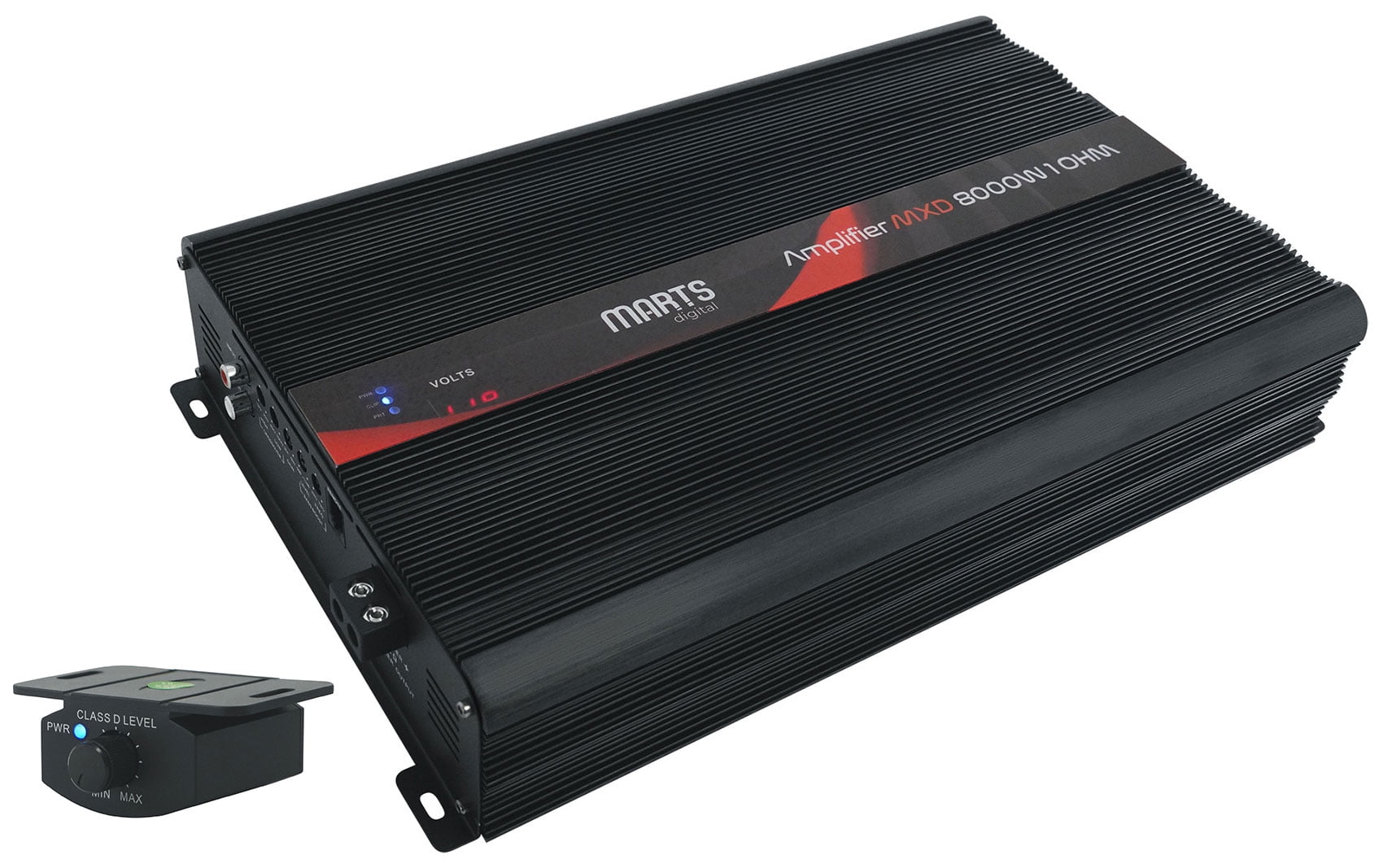 Marts Digital MXD 8000 1 OHM 8000w RMS Mono Car Amplifier Class D Amp+Bass Knob - Walmart.com