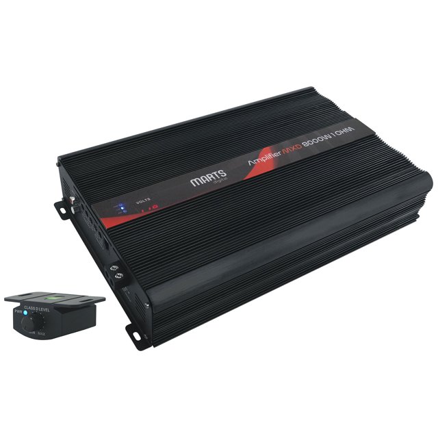 Marts Digital MXD 8000 1 OHM 8000w RMS Mono Car Amplifier Class D Amp+Bass Knob - Walmart.com