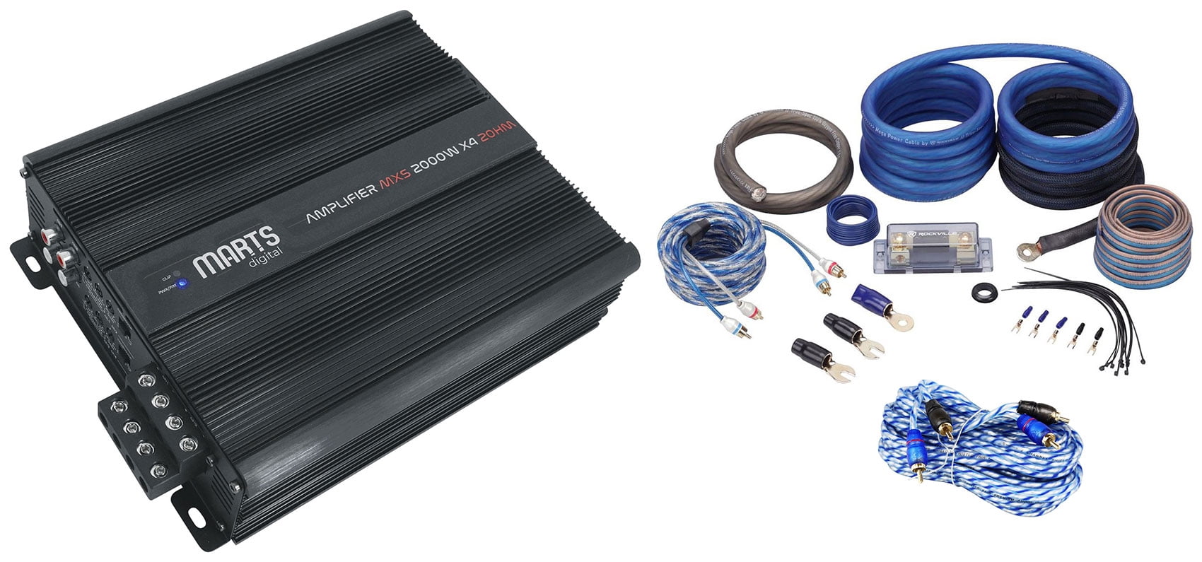 Marts Digital MXS 2000x4 2 OHM 4200w RMS 4 Channel Car Amplifier+Amp ...