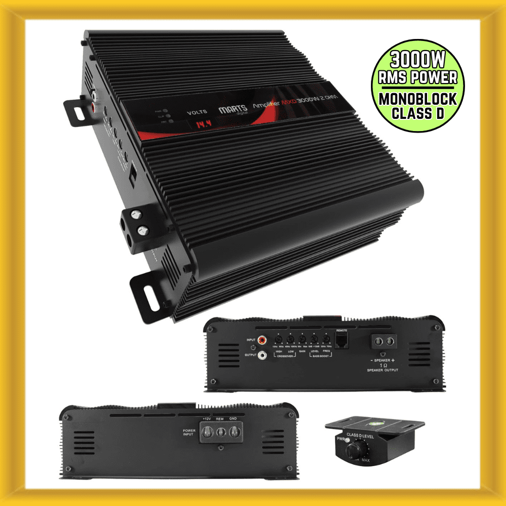 Marts Digitals MXD30001OHM Full Range Monoblock Amplifier 3000W RMS ...