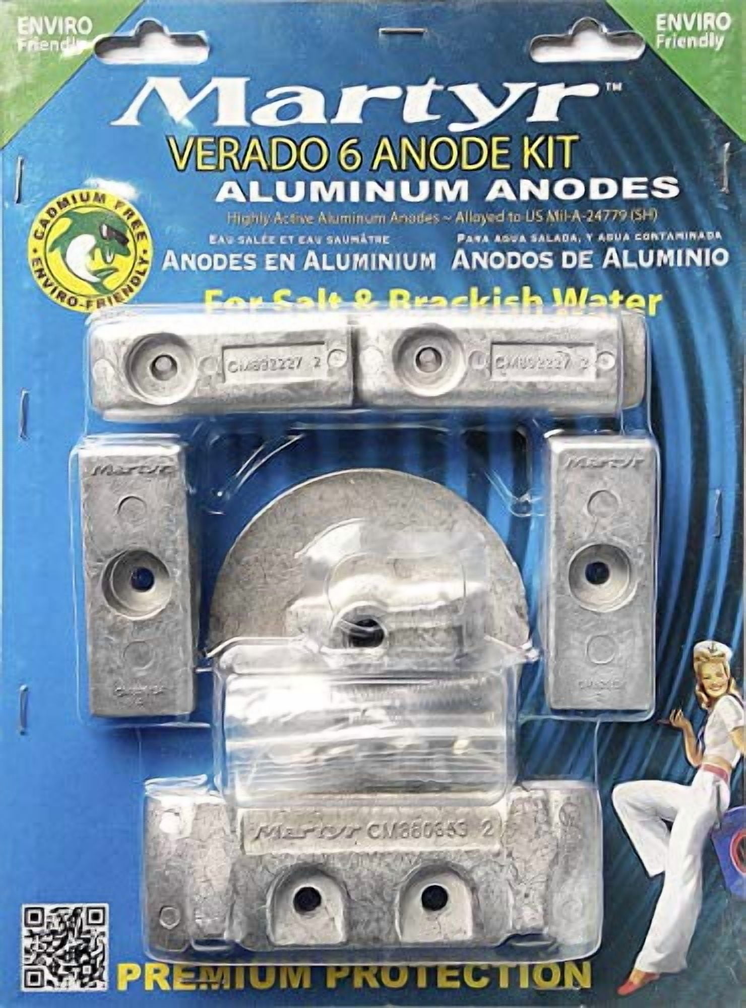 Martyr CMVERADO6KITA Verado 6 cylinder Aluminum Anode Kit Aluminum ...