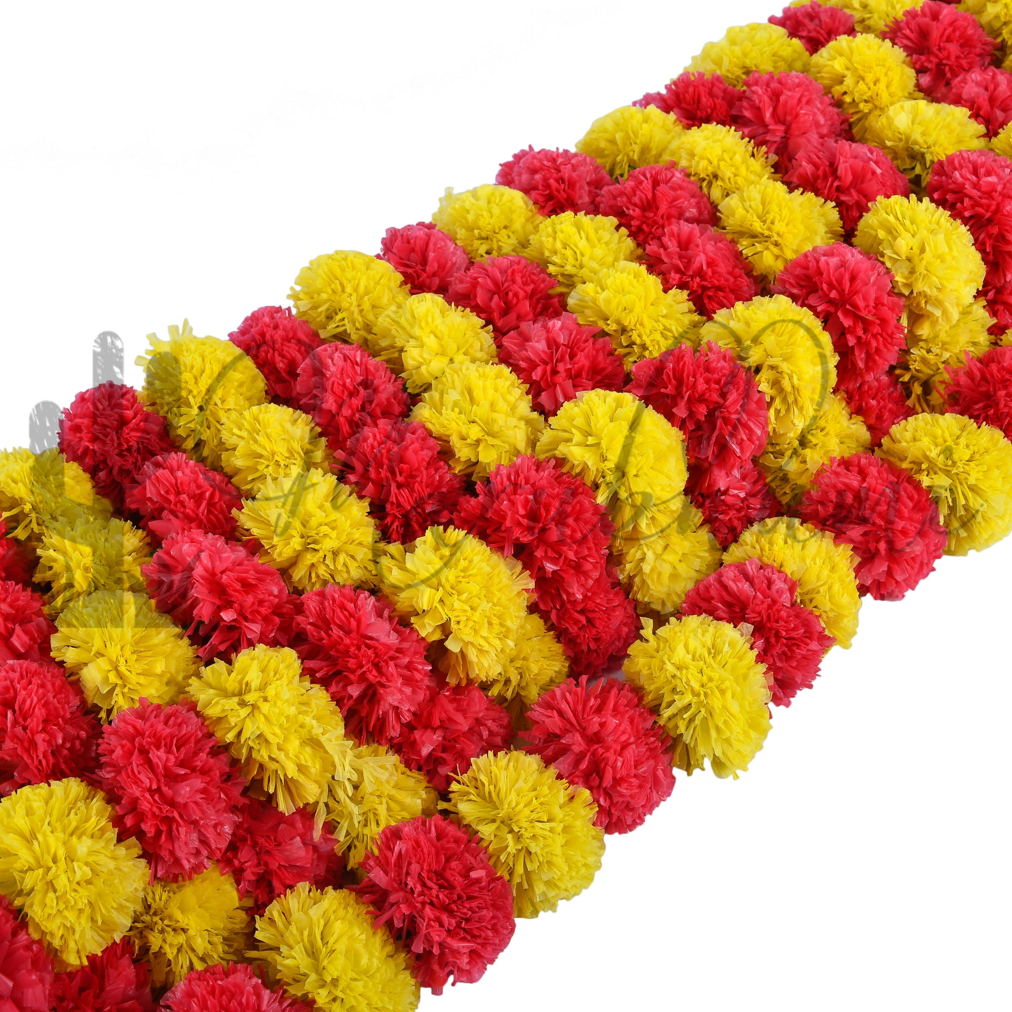 Marubhumi 5 Pcs of 4.5 Feet Long Strands Artificial Marigold Flowers ...