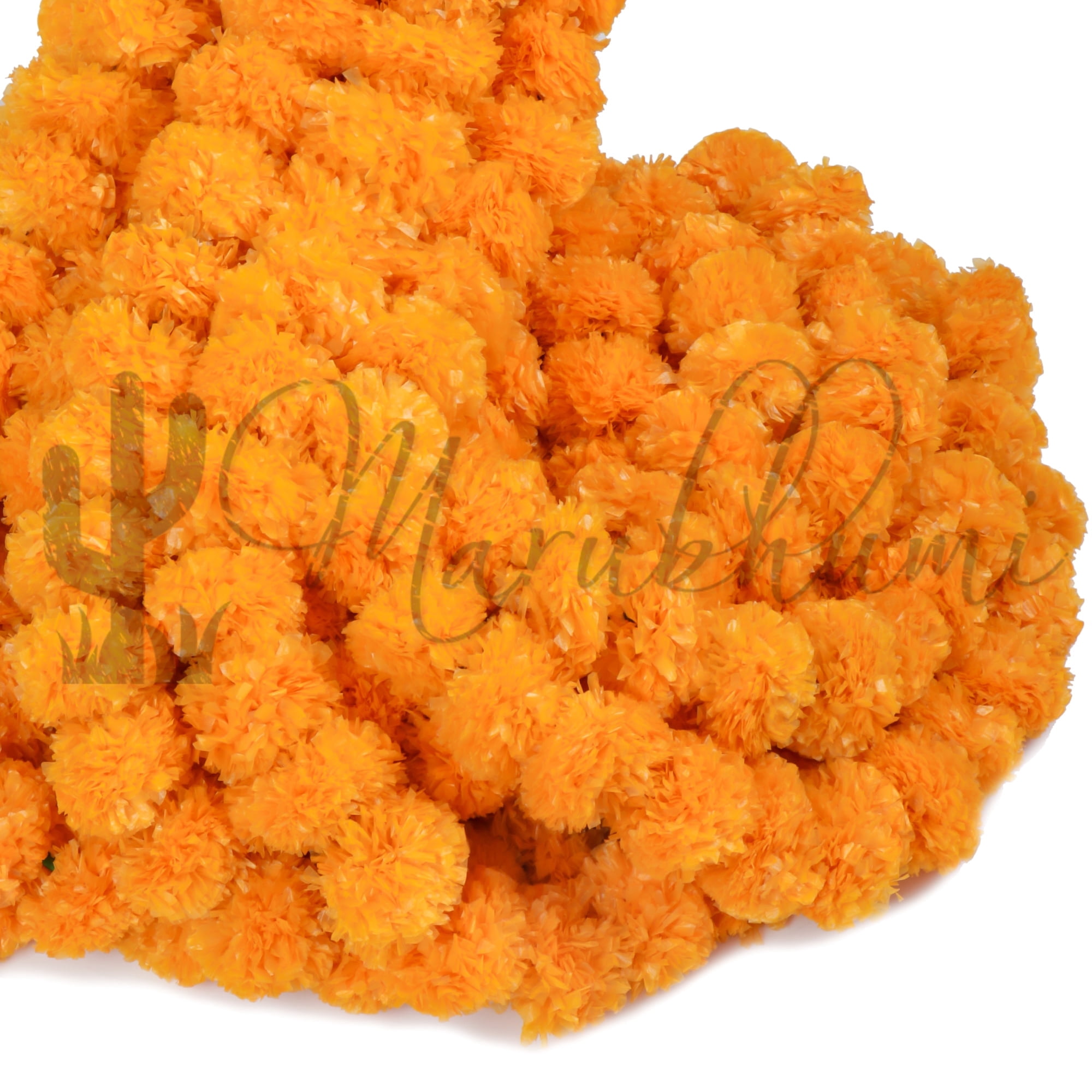 Marubhumi 5 Pcs of 4.5 Feet Long Strands Artificial Marigold Flowers ...