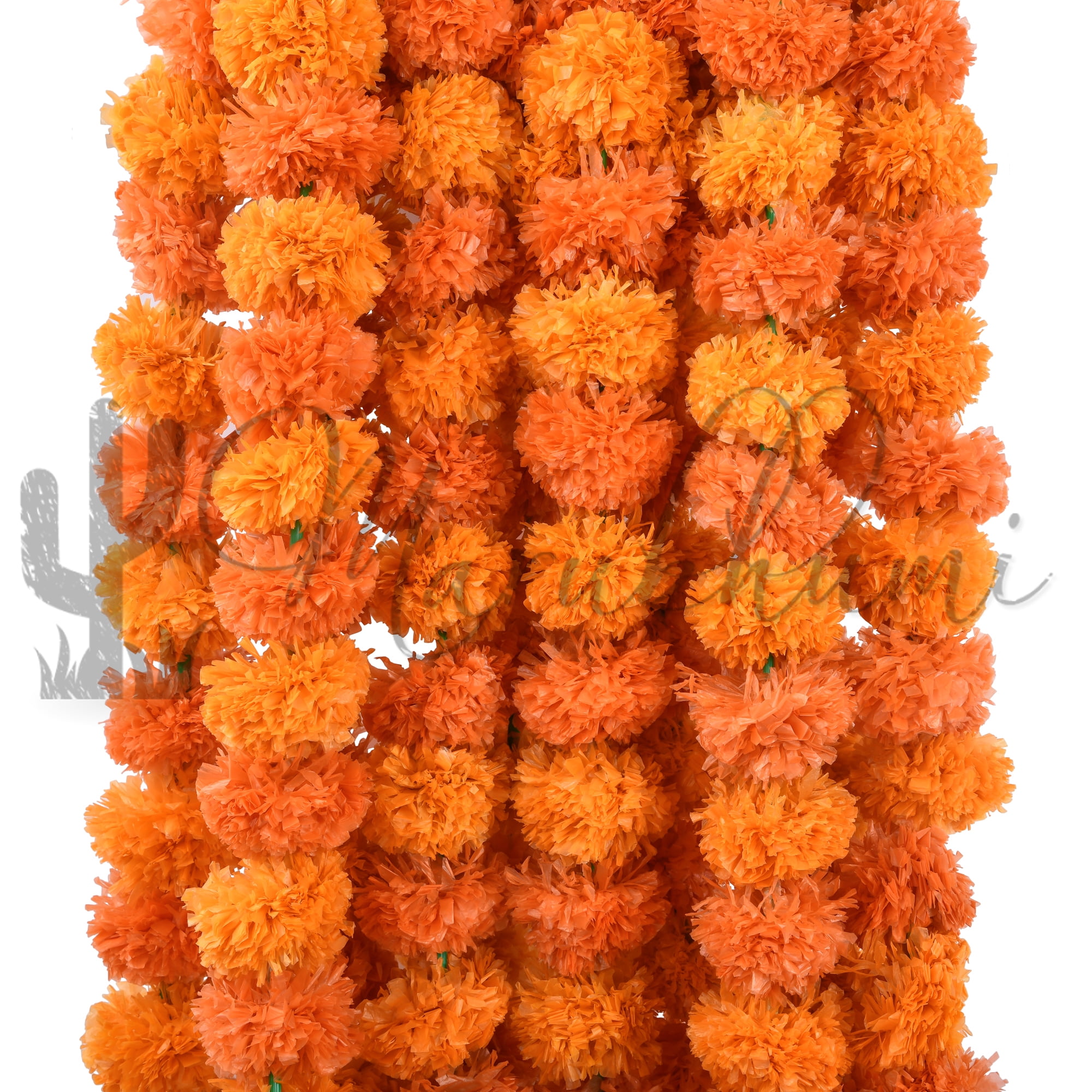 Marubhumi 5 Pcs of 4.5 Feet Long Strands Artificial Marigold Flowers ...