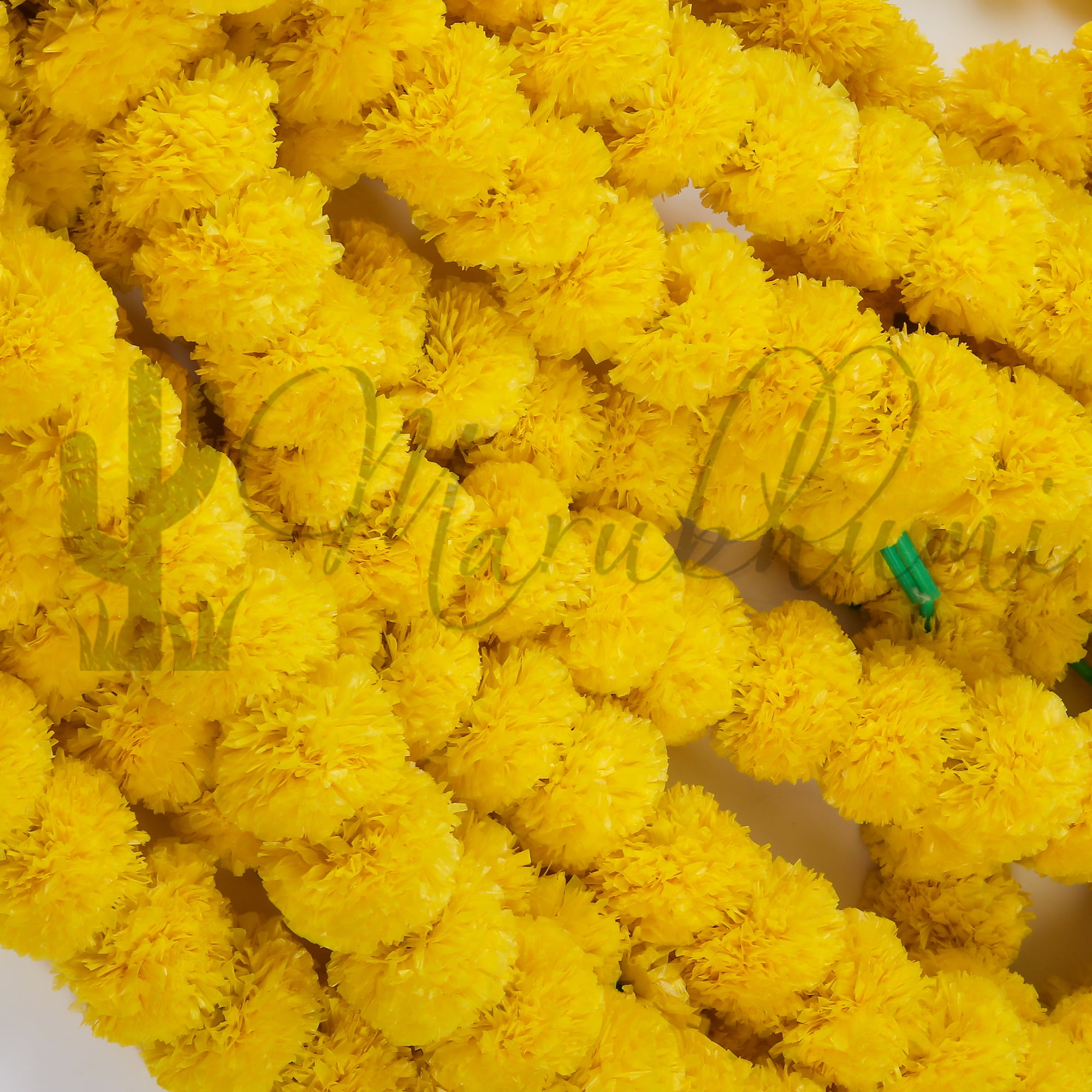Marubhumi 5 Pcs of 4.5 Feet Long Strands Artificial Marigold Flowers ...