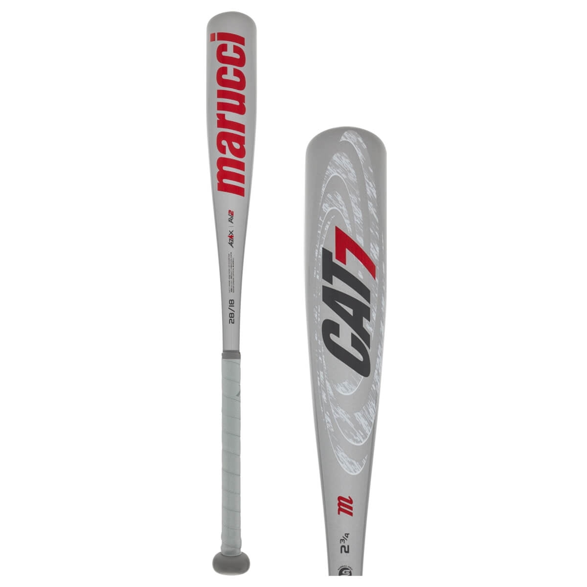 Marucci CAT7 Silver -10 USSSA Baseball Bat: MSBC7210S 30" 20 oz ...