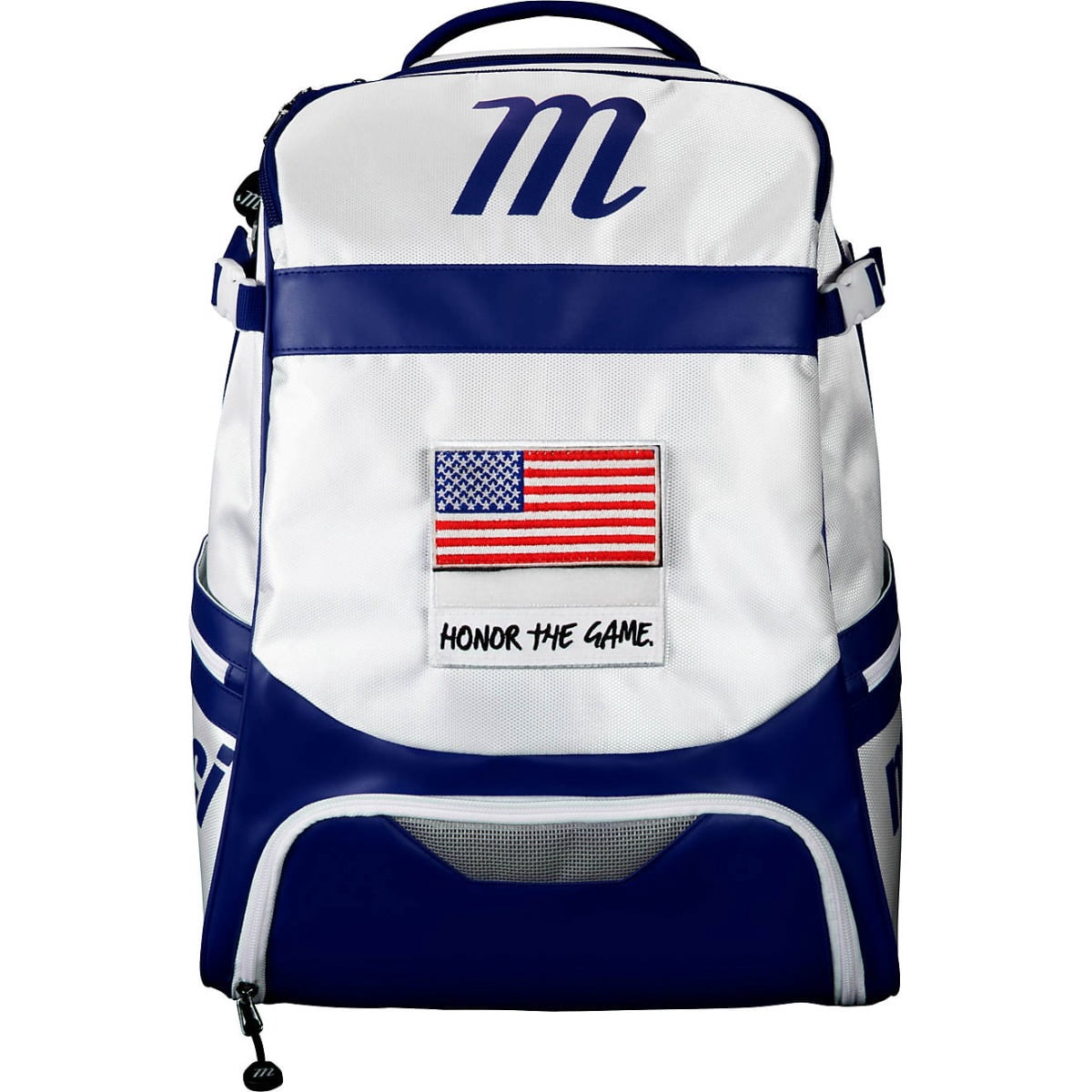 Marucci Dynamo Backpack White/Navy - Versatile Bat Bag with Book Bag ...