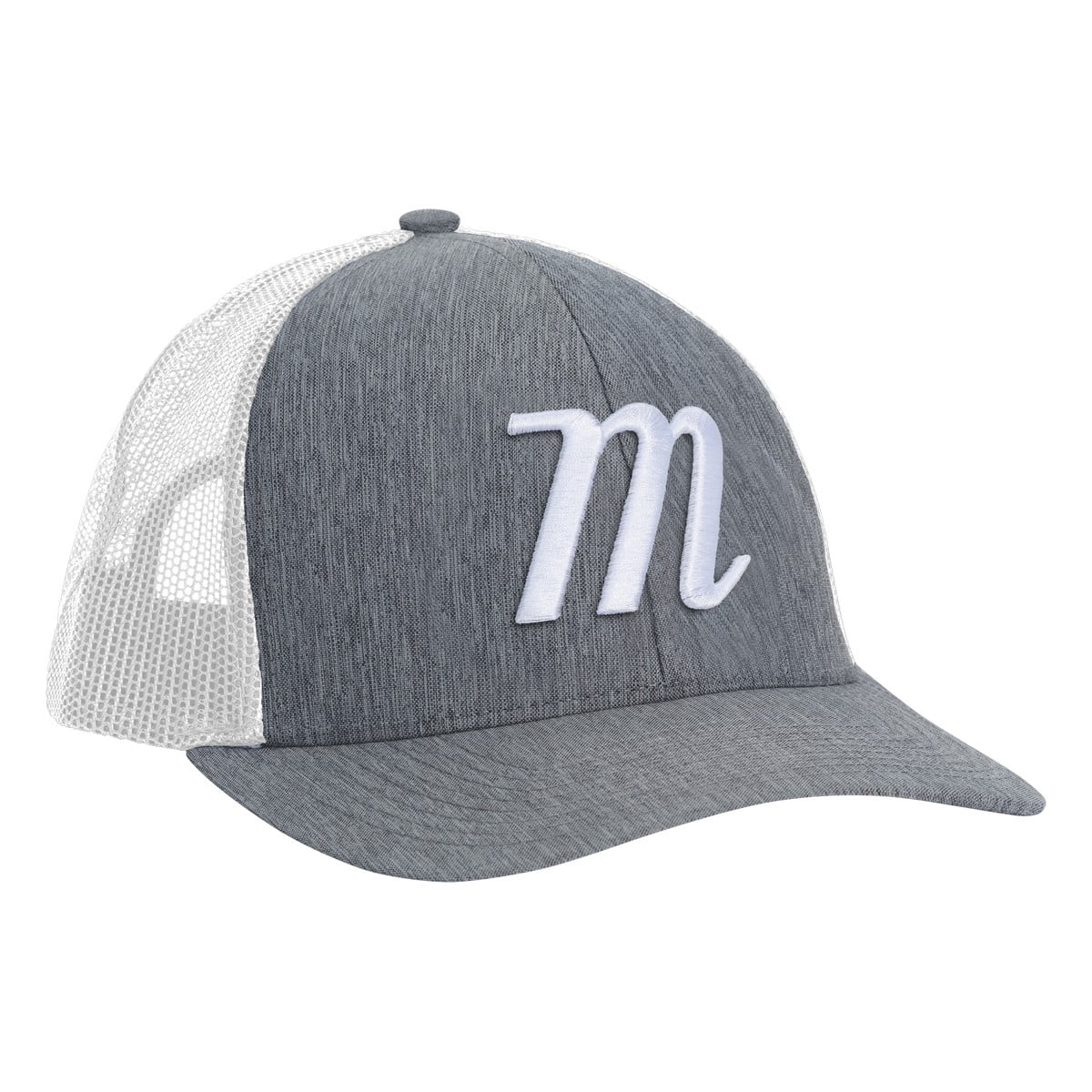 Marucci M Logo Trucker Cap Grey/White One Size Fits Most - Walmart.com