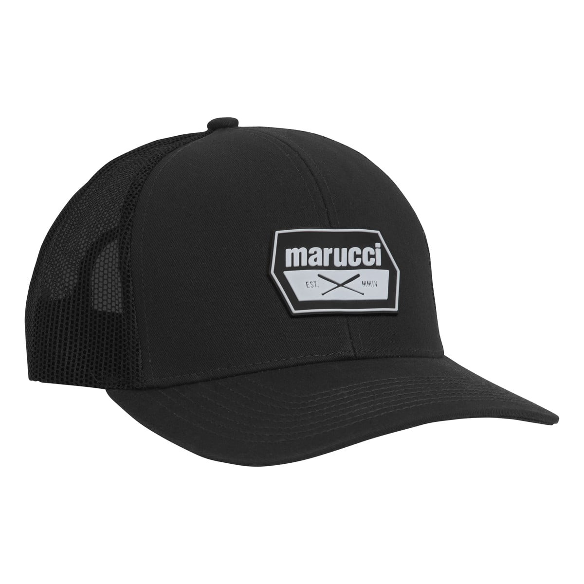 Marucci Men's Cross Patch Adjustable Snapback Mesh Trucker Hat - Black ...