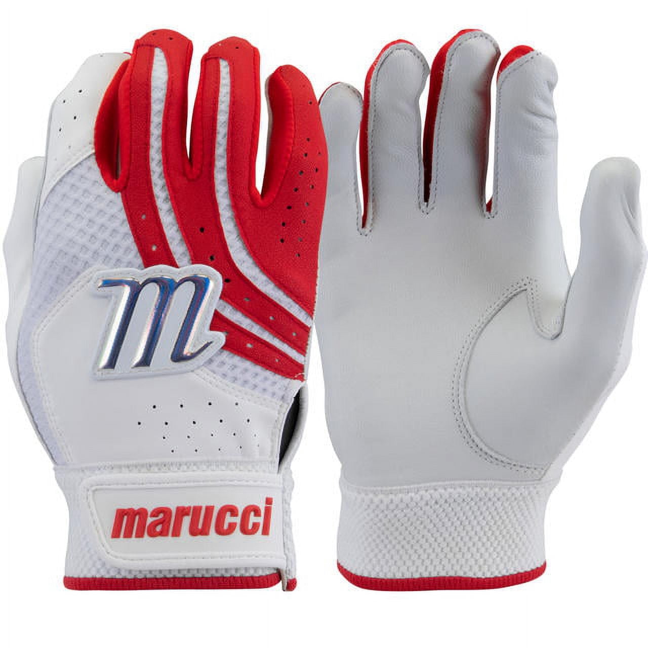 Marucci Women's Medallion Fastpitch Softball Batting Glove White/Red X ...