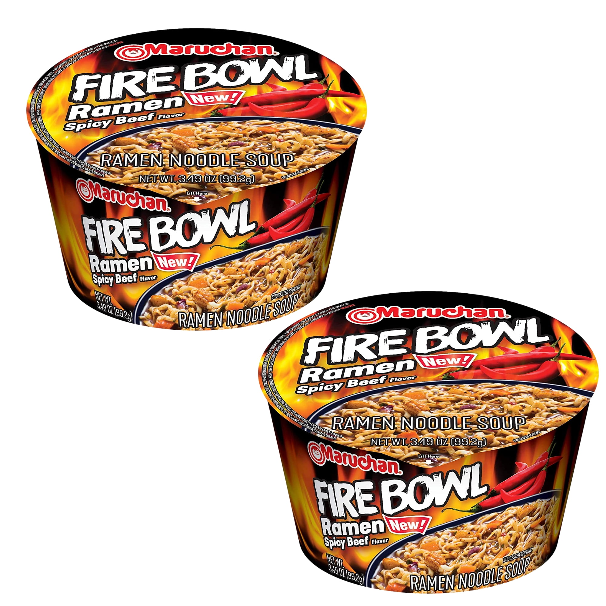 BOSS CLASS Maruchan Bowl Fire Spicy Beef Flavor, Instant Ramen Noodle ...