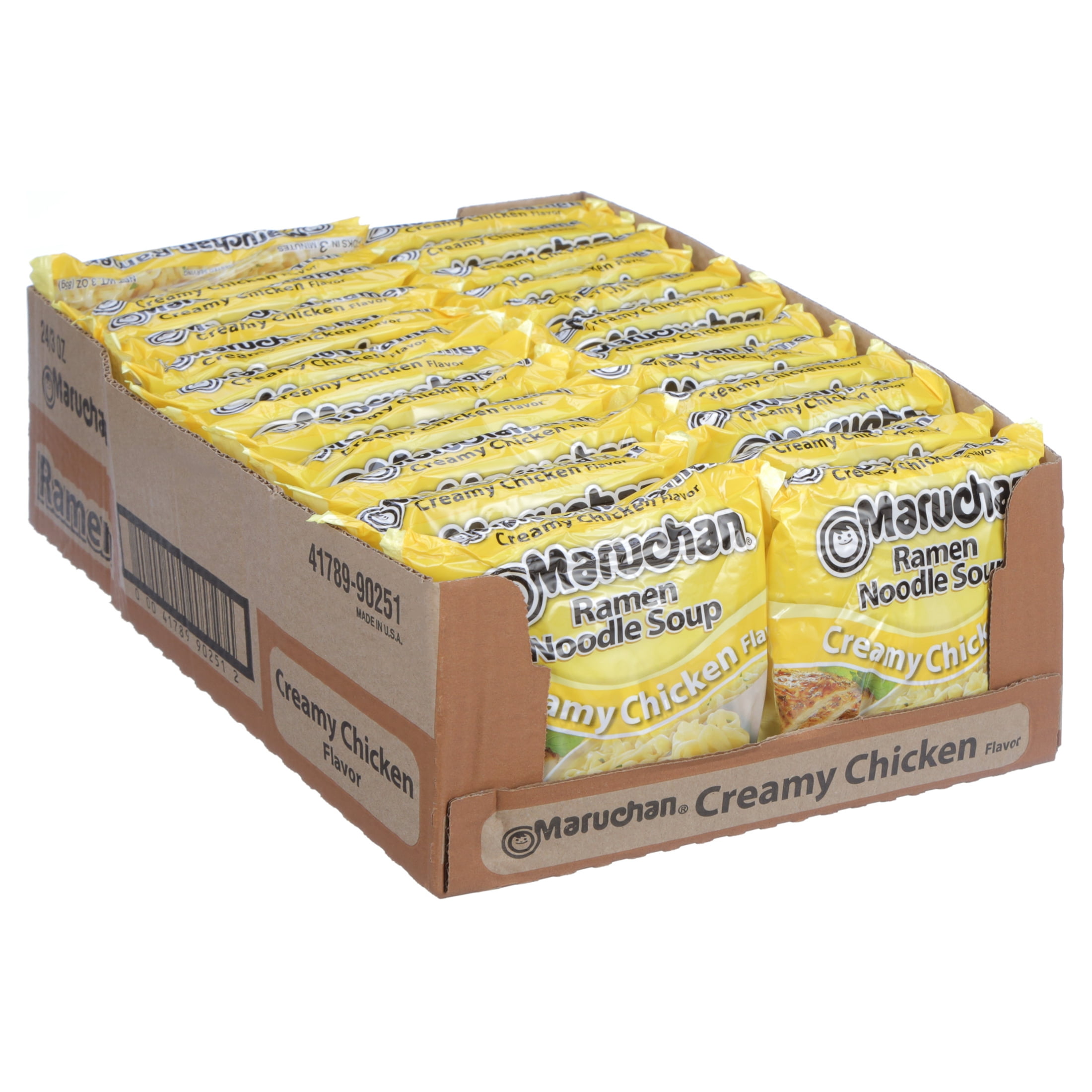 Maruchan Creamy Chicken Ramen Noodles, 3 oz Packaged Soup, 24 pack ...