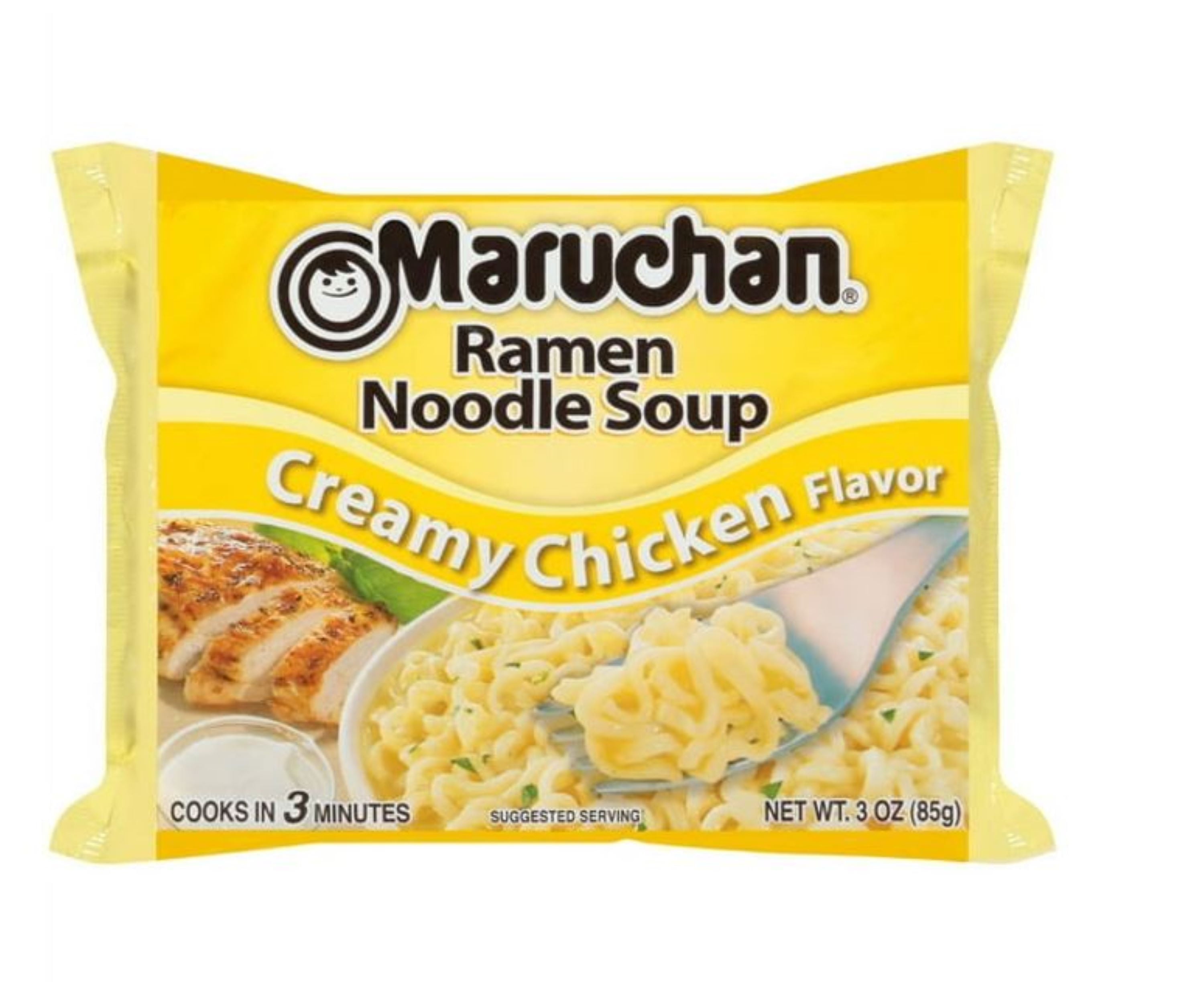 Maruchan Creamy Chicken Instant Ramen Noodles, Individual Packaged Soup Snack, 3 oz Pack of 6 ...