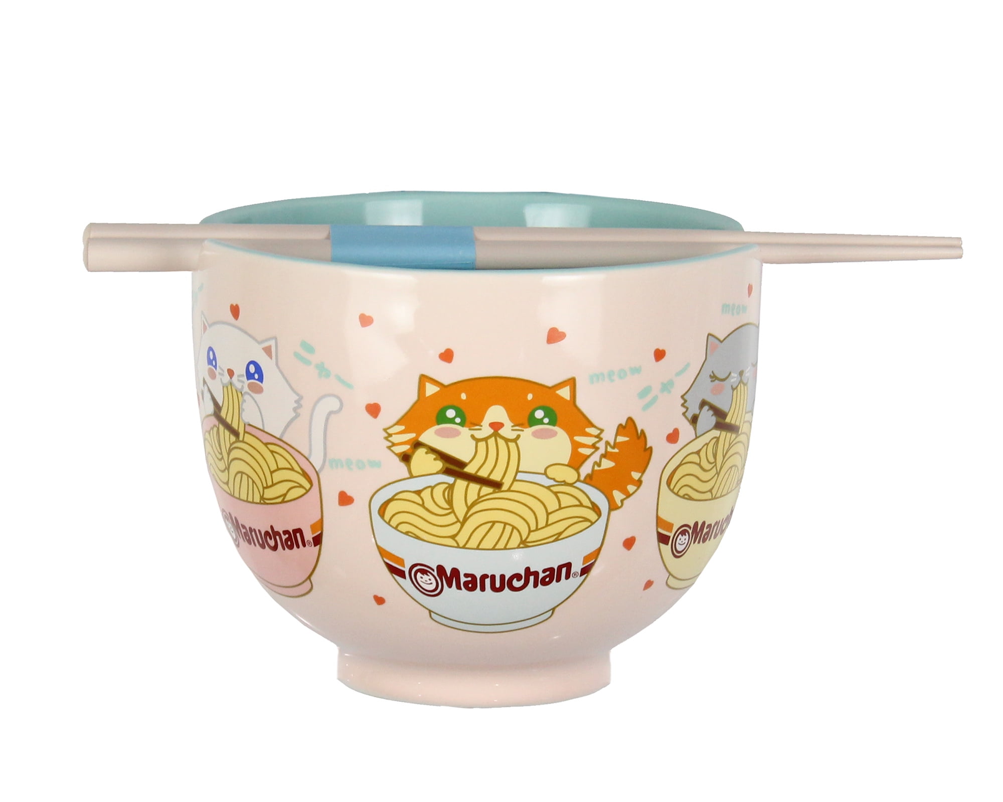 Maruchan Cute Kawaii Cats Microwave and Dishwasher Safe Ceramic Ramen ...