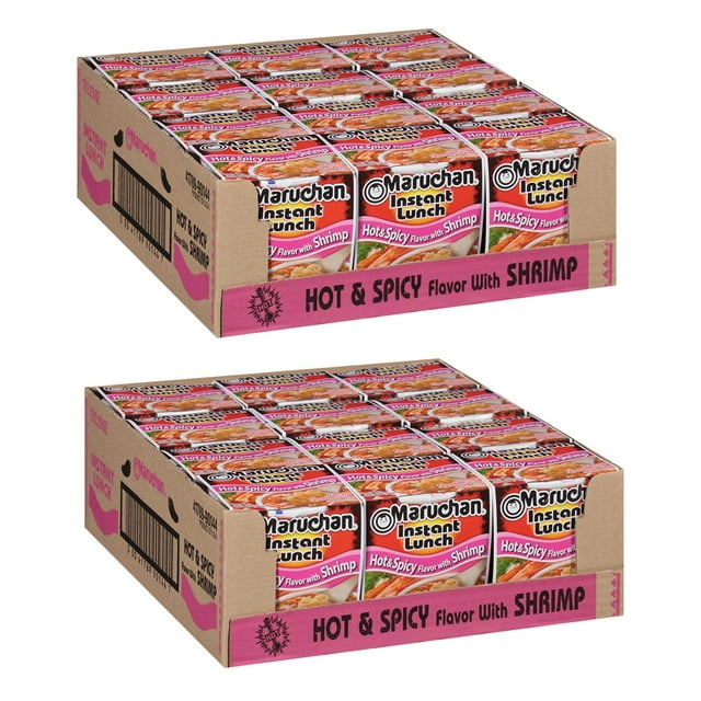 Maruchan Hot and Spicy Shrimp Instant Ramen Noodles, Ready to Cook, 2. ...