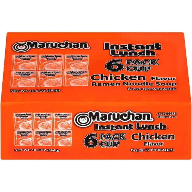 Maruchan Instant Lunch Chicken Flavor Ramen Noodle Soup Cup - Pack of 6 ...