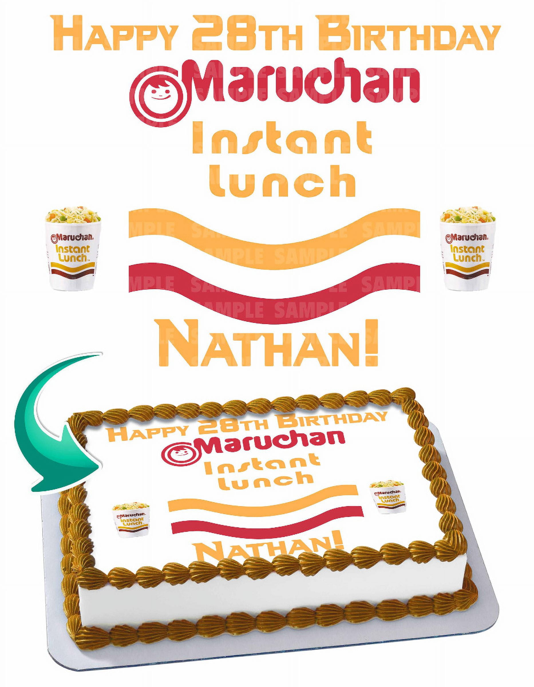 Maruchan Instant Lunch Edible Cake Image Topper Personalized Birthday ...