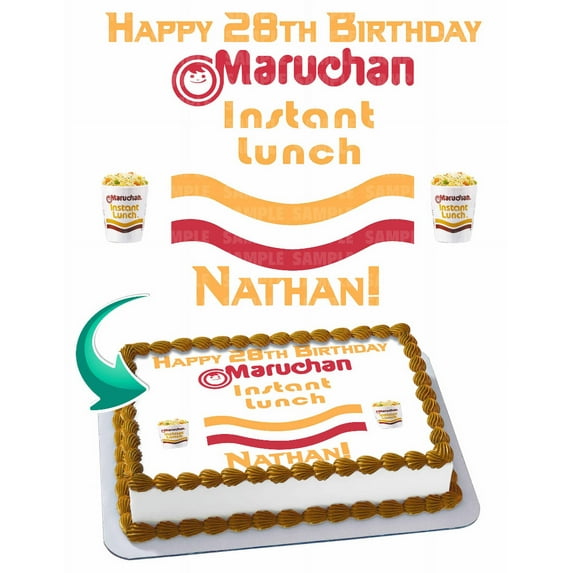 Maruchan Instant Lunch Edible Cake Image Topper Personalized Birthday ...
