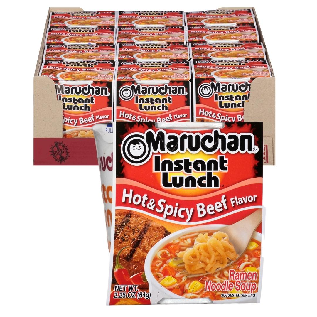 Nongshim Bowl Noodle Hot & Spicy Beef Ramyun Ramen Noodle Soup Bowl, 3 ...